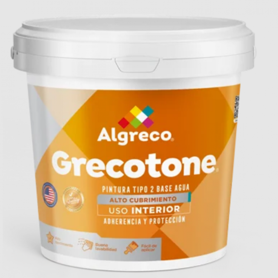 Pintura Vinilo Grecotone T2 Blanco Almendra X Cuñete